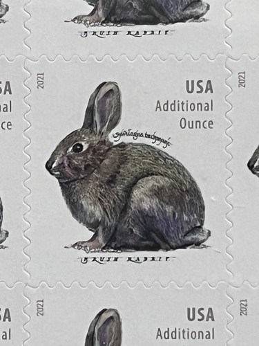 Brush Rabbit, Additional Ounce USPS Stamps, (Full sheet of 20), MNH ...