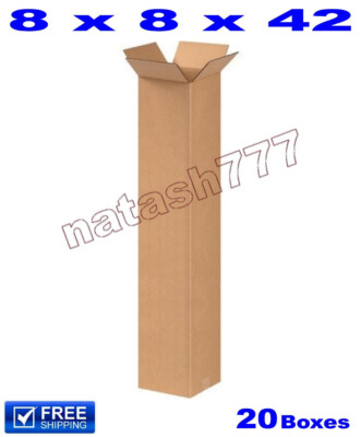 20 - 8x8x42 Cardboard Boxes 32-ECT Mailing Packing Shipping Corrugated ...