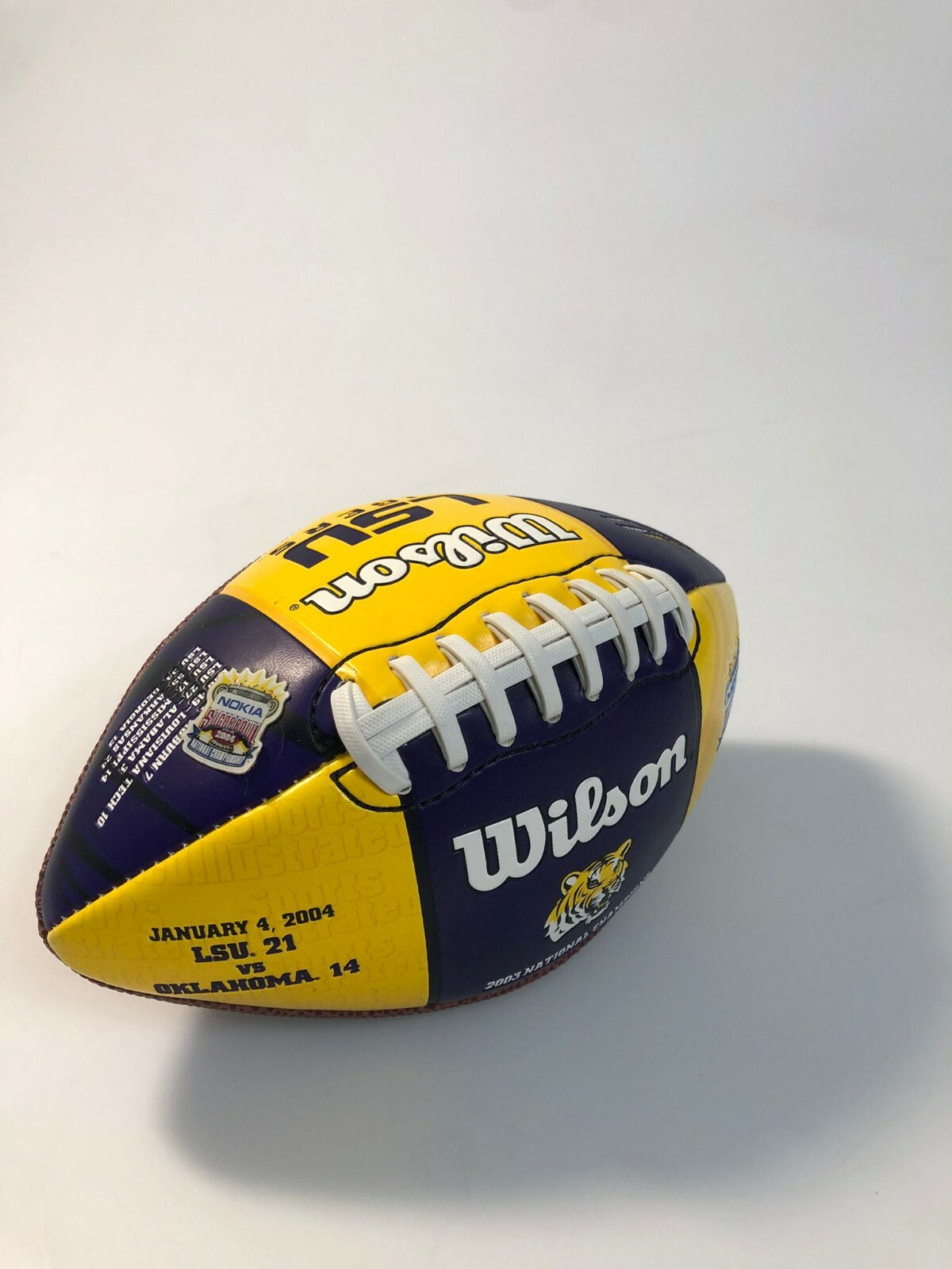 Wilson Mini Football LSU Tigers January 4, 2004 FREE SHIPPING | eBay
