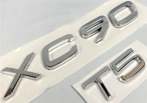 CHROME XC90 + T5 FOR VOLVO XC90 REAR TRUNK NAMEPLATE EMBLEM BADGE ...