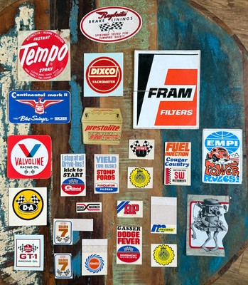 Lot (25) Vintage Racing Decals NASCAR NHRA Garage Automotive Toolbox ...
