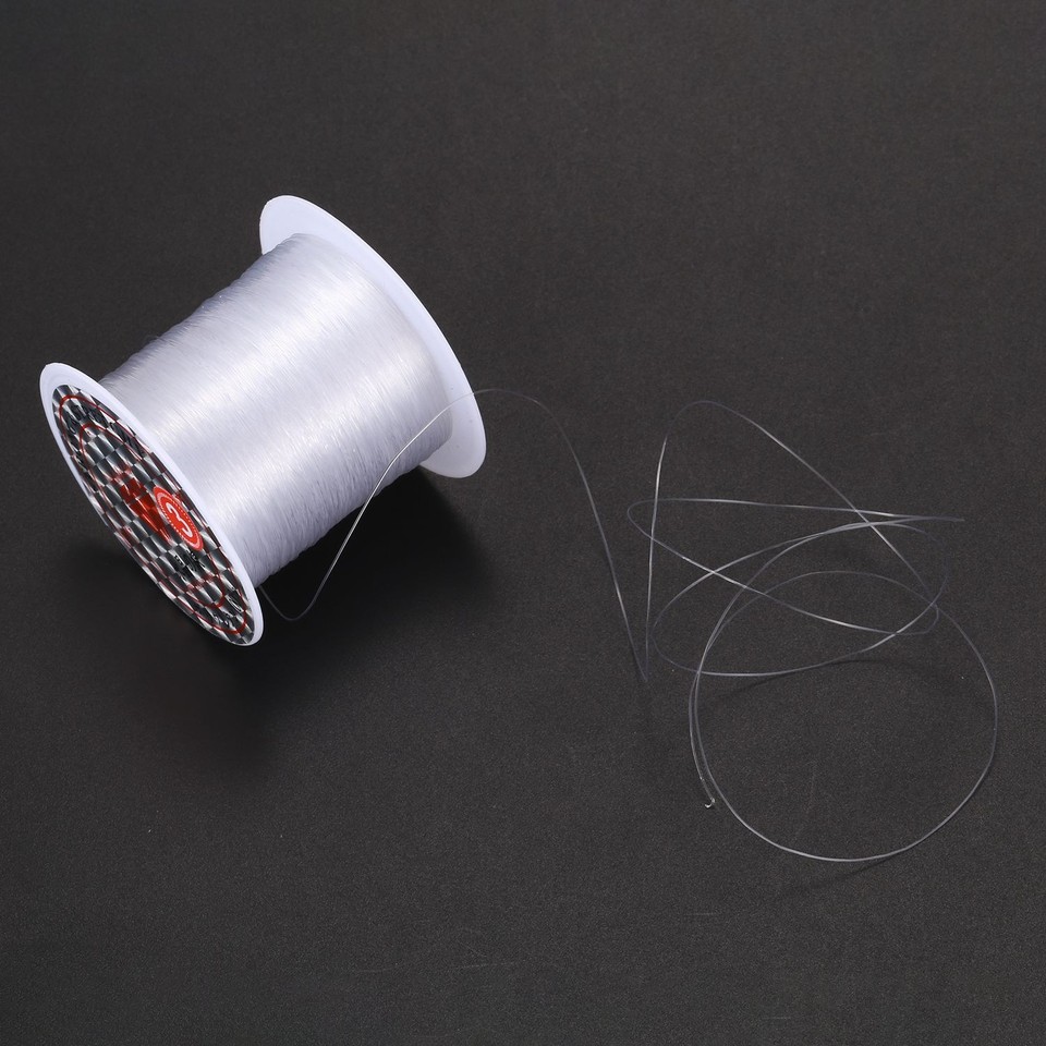 Jewelry Beading Thread 0.3mm Dia. Clear Nylon Fishing Line Spool 17 Lbs ...