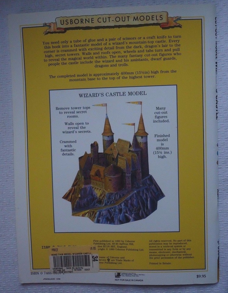 Usborne Cut-Out Models: Make This Model Wizards Castle by Iain Ashman ...