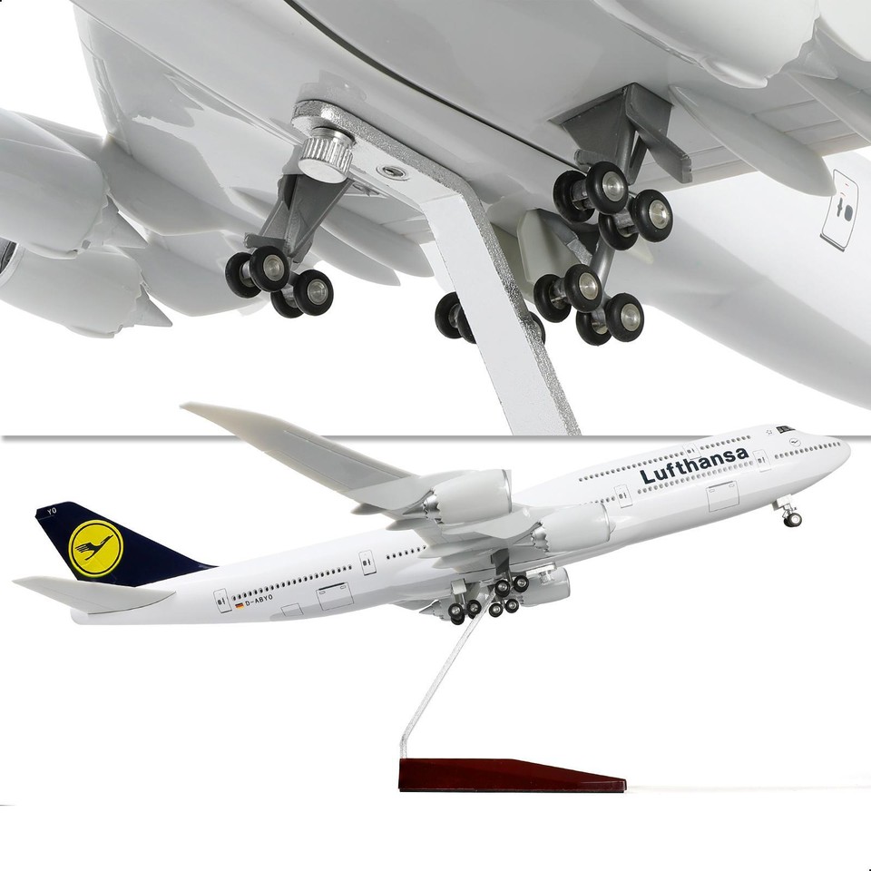1/160 Boeing 747 German 17 inchs Large Model Diecast Airplane Model ...