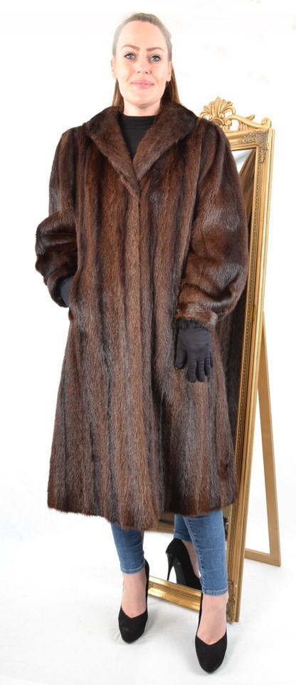 US1616 BEAUTIFUL REAL MARMOT FUR COAT RANCH MARMOT SIZE XL - MURMELTIER ...