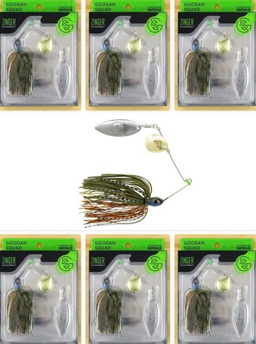 (6) Googan Squad 3/8 Oz. Zinger Spinnerbaits Bluegill Brand New In Pack ...