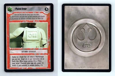 Plastoid Armor Star Wars Premiere Limited 1995 LS Uncommon CCG Card | eBay