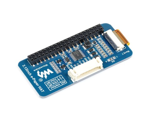Waveshare 2.13inch e-Paper Hat E-Ink Display SPI for RPi 4B 3B+ Zero ...