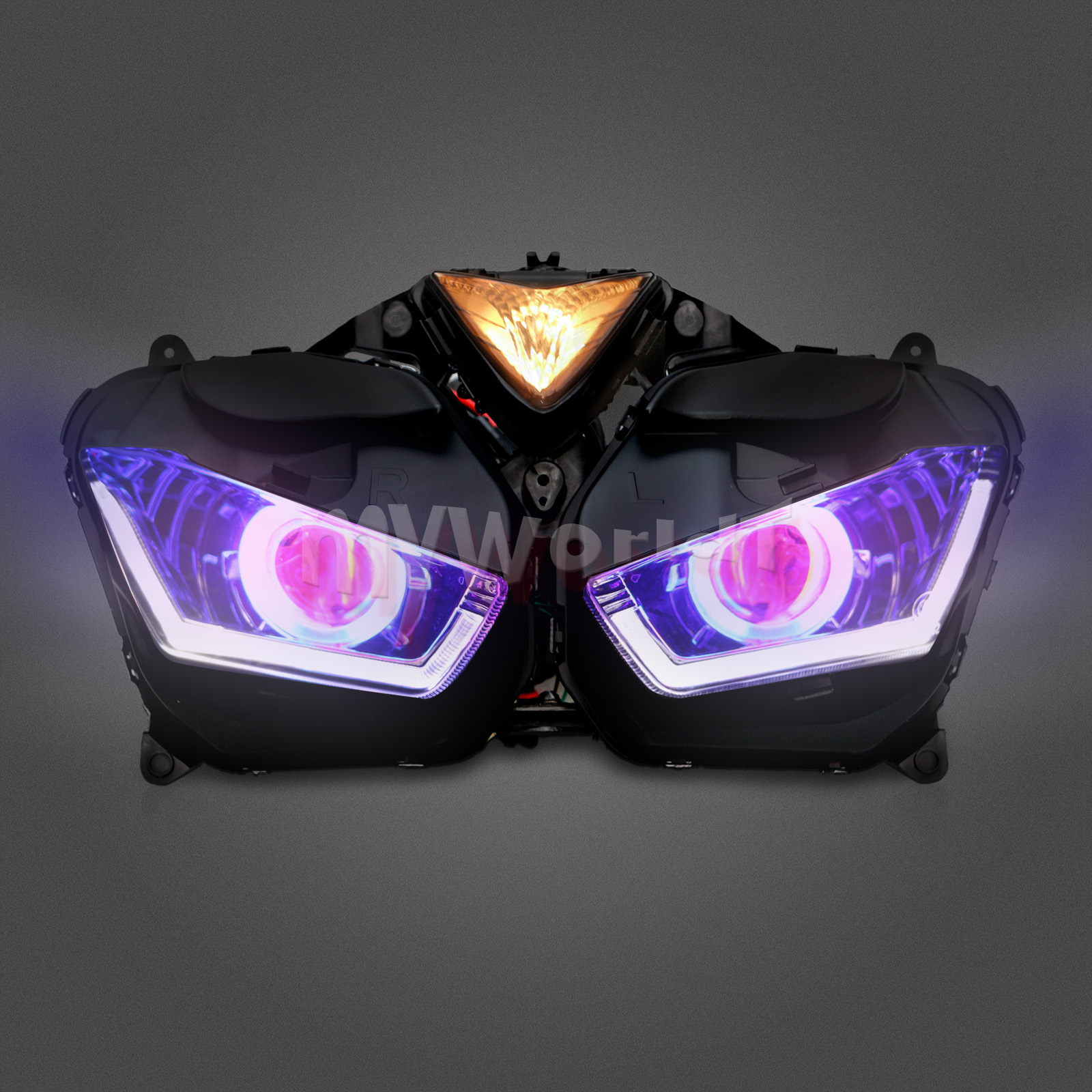 Fit For Yamaha YZF R3 R25 2013-2017 Front Headlight Assembly Angel Eye ...