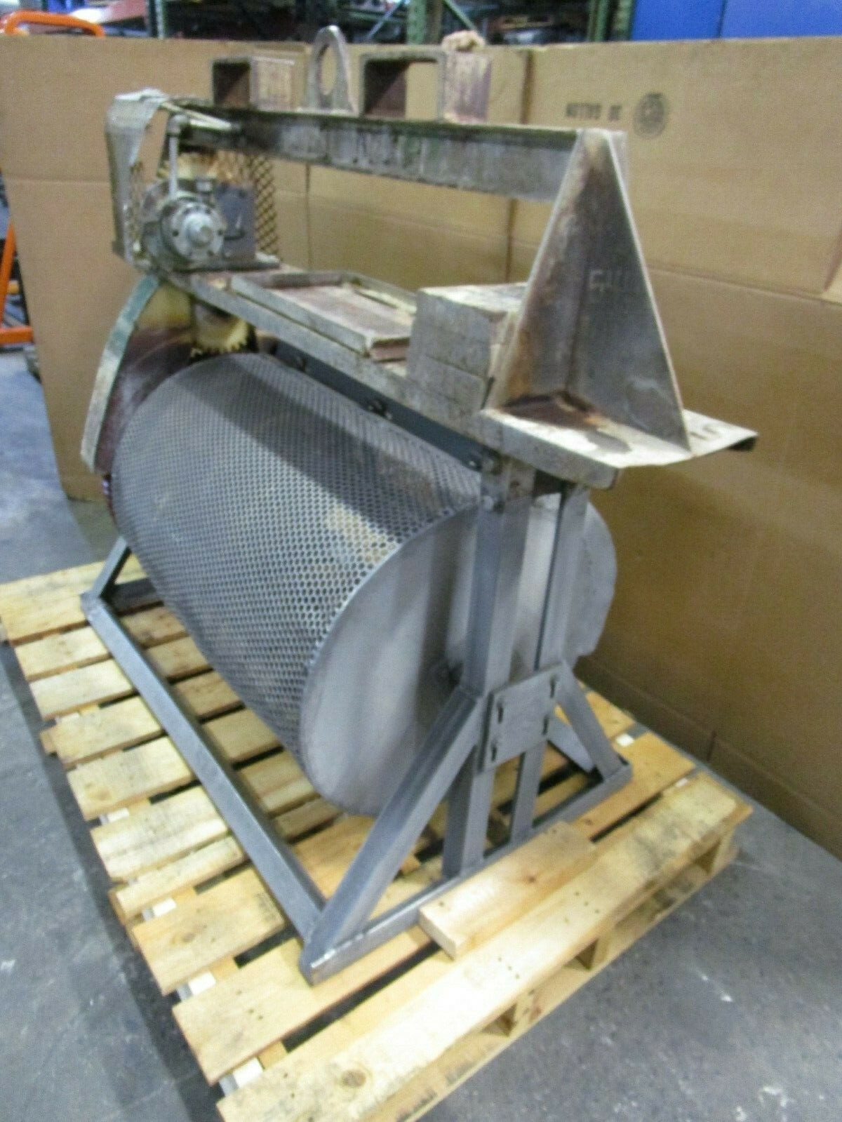 PNEUMATIC AIR 24"X36" X24" ROTARY ROCK PARTS TUMBLER WASHER STAINLESS ...