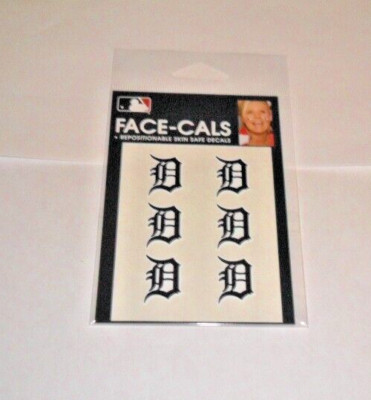 MLB LOS DETROIT TIGERS 6 TEMPORARY FACE TATTOOS FACE-CALS FAST FREE ...