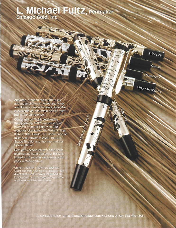 L. Michael Fultz Absinthe Pen Print Ad, L. Michael Fultz Collection ...