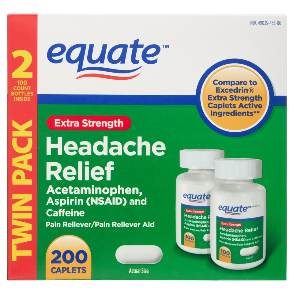 2-SET Twin Pack Equate Extra Strength Migraine Headache Relief 400 ...