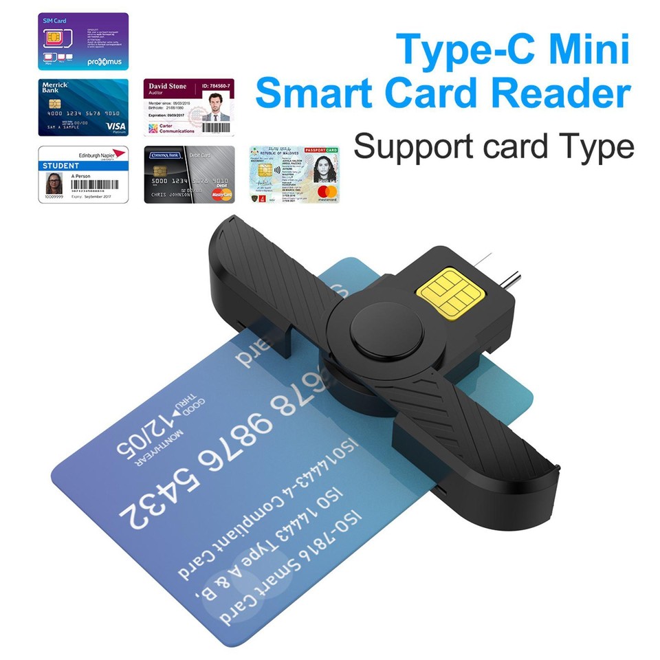 Foldable DOD Type C Common Access CAC SIM / IC Bank Chip Smart Card ...