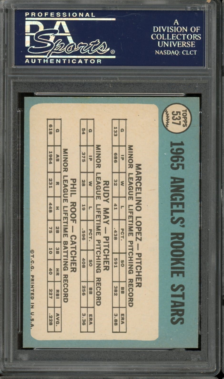 1965 Topps Baseball #537 Angels Rookies Lopez May Roof PSA 8 | eBay