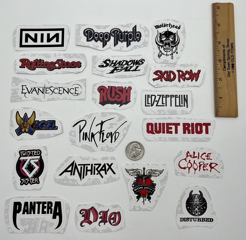 Vinyl Sticker Your Favorite Rock Band - window, laptop, water bottle ...