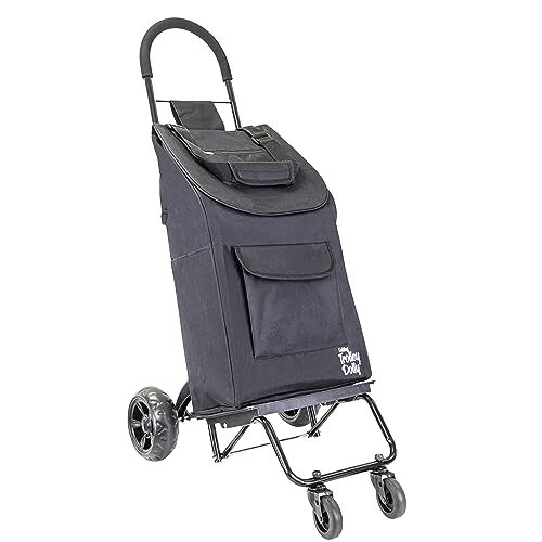 D Products Trolley Dolly Rover With Bag 4 Wheeled Grocery Shopping Cart ...