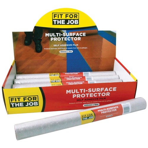 10m x 500mm FFTJ Multi Purpose Floor Protector Film Painting Decorating ...