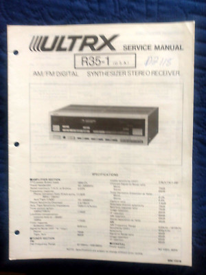 SANYO ULTRX- R35-1 / SYNTHESIZER STEREO RECEIVER SERVICE REPAIR MANUAL ...