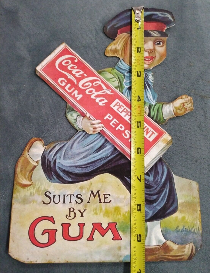 COCA COLA GUM DUTCH BOY CARDBOARD STANDUP ADVERTISING RARE | eBay