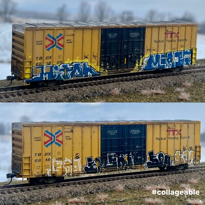 CDH HO Scale Custom Weathered Lot Walthers TTX Railbox 60’ High Cube ...