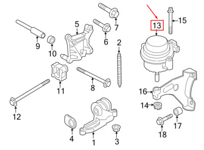 PORSCHE CAYMAN 981 Transmission Mount 98137504902 NEW GENUINE | eBay