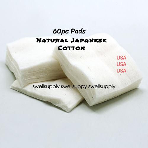 PREMIUM Japanese Cotton [ 60 PADS ] 100% Natural Pure Unbleached Pad ...
