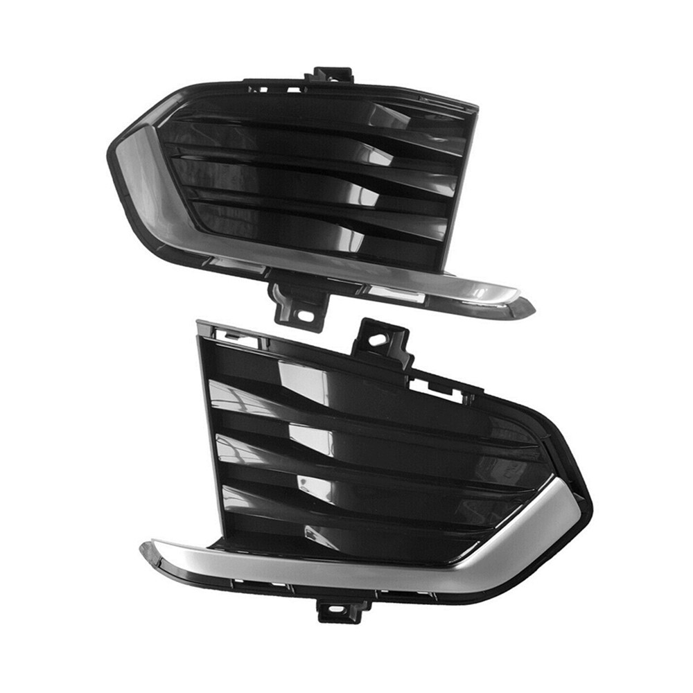 Left and Right Side Fog Light Cover Grille Black For 2017 2018 2019 ...