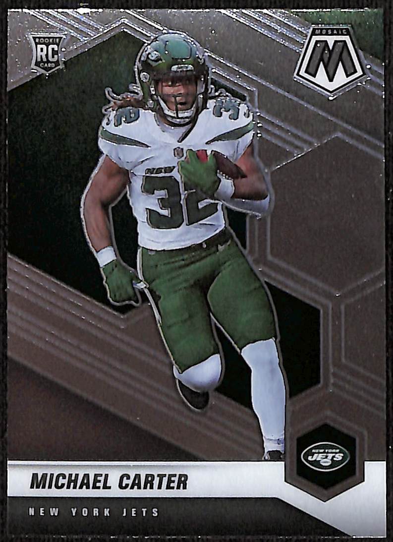 2021Panini Mosaic Michael Carter #335 Rookie New York Jets Football ...