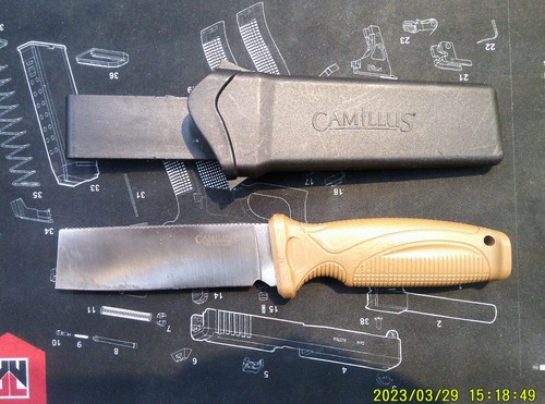 Camillus Titanium Swedge Chopping Knife W/ SHEATH | eBay