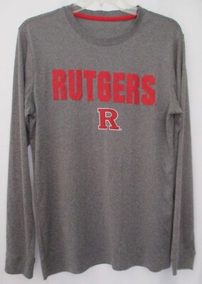 RUTGERS UNIVERSITY GRAY LONG SLEEVE SHIRT - SIZE M | eBay