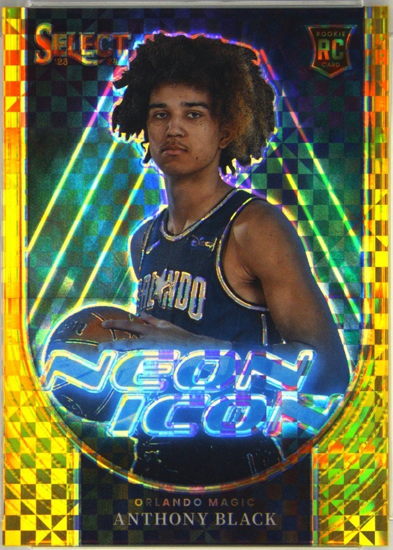 2023-24 Panini Select - Neon Icons Anthony Black #22 Gold Prizm /10 (RC ...