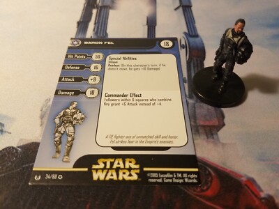 Star Wars Miniatures Universe 34 Baron Fel | eBay