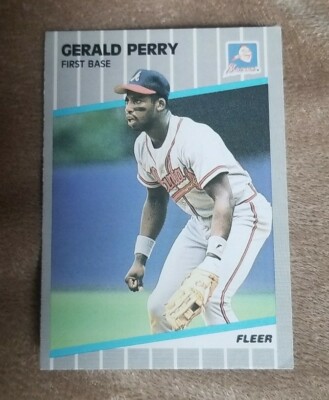 1989 Fleer Atlanta Braves Baseball Card #597 Gerald Perry | eBay