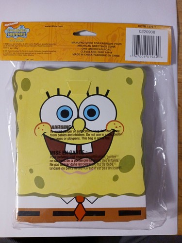 6 Pack SpongeBob Squarepants Designware Party Gift Treat Boxes. Brand ...