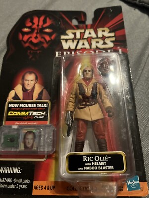 Star Wars Episode I RIC OLIE w Blaster Helmet CommTech Chip Phantom ...