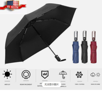 Automatic Umbrella Anti-UV Sun/Rain Windproof 3 Folding Compact ...