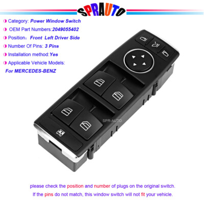 Front Left Driver Side Master Window Switch For Benz W204 W212 X204 ...