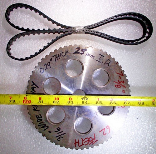 ROTARY ENCODER SPROCKET GEAR 7-3/8" OD X 25MM ID X 0.79" Thick X 62 ...