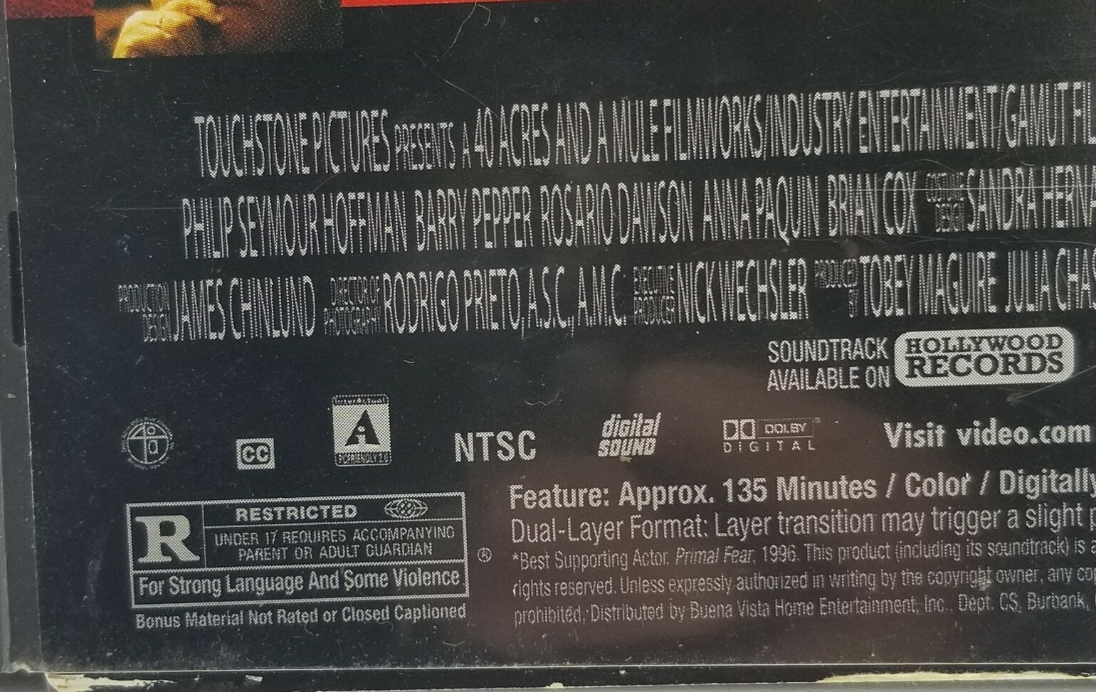 25th Hour (DVD, 2003, Widescreen) Edward Norton, Brian Cox, Phillip ...