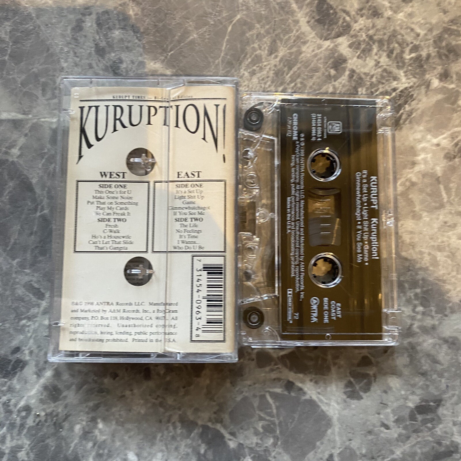 KURUPT Kuruption! East Coast Edition Cassette tape A&M USA Import Rare ...