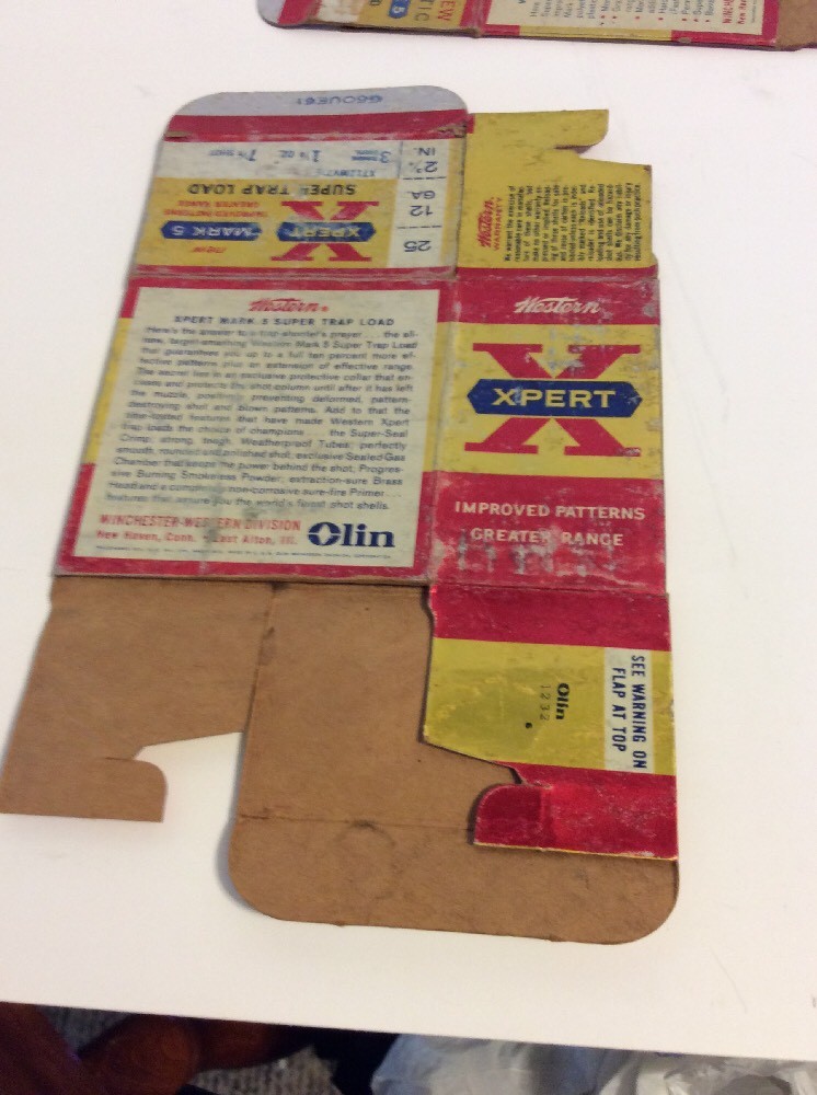 Western Xpert Super Trap Load Mark 5 Plastic Shotgun Shell Emoty Box 12 ...