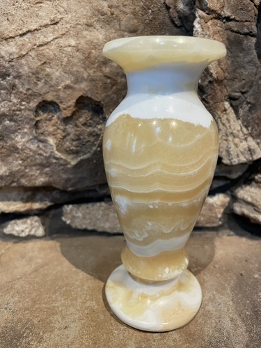 VINTAGE MARBLE / ALABASTER STONE Footed Taper Candle Holder 6.25” | eBay
