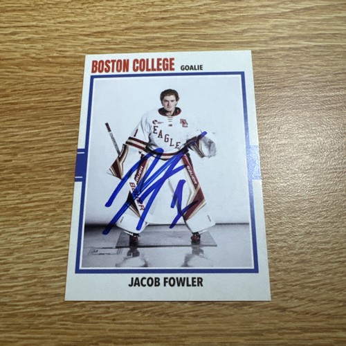 Jacob Fowler Signed Rookies Card Canadiens Prospect Boston College ...