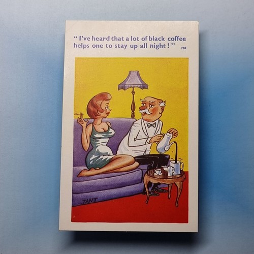 Comic Postcard C1965 Red Head Boobs Cigarette Holder Letchy Old Man ...