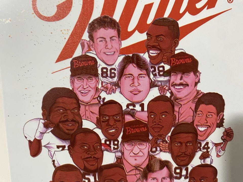 Miller Lite Beer Cleveland Browns Sign - Retro - NFL Football 80s 90s ...