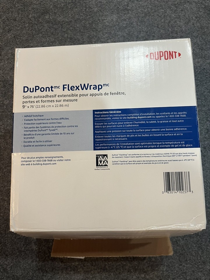 Dupont Flexwrap NF 9 In. x 75 Ft. Window & Door Flashing Tape | eBay