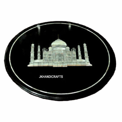 3'x3' Marble Coffee Table Dining Table Top Taj Mahal Design Inlay Home ...