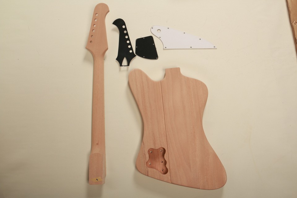 Factory Unfinished DIY Electric Guitar Mahogany Body Rosewood Fretboard ...