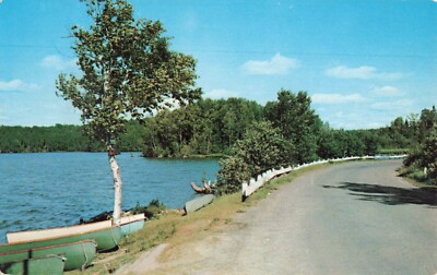 Postcard Highway Blue Lake Wisconsin | eBay